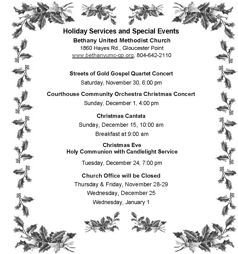 Bethany United Methodist Church – Bringing the Good News of Jesus ...